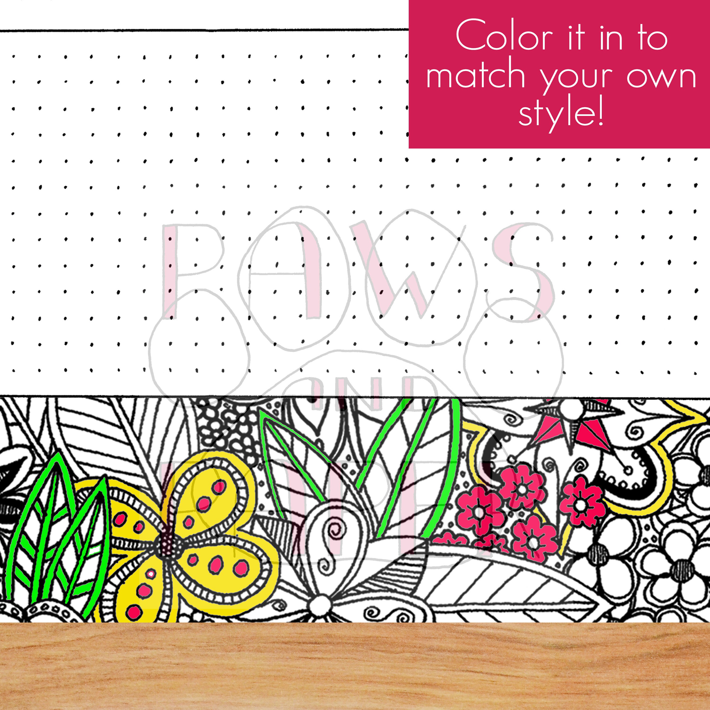 Habit Tracker Printable for 31 Days, Undated. Hand-drawn Floral ...