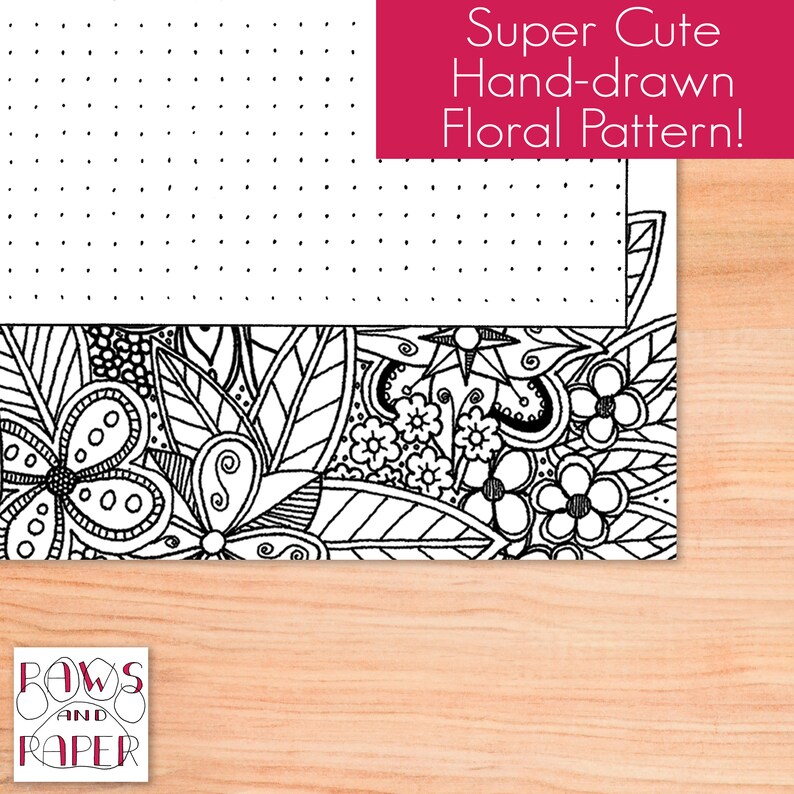 Habit Tracker Printable for 31 Days, Undated. Hand-drawn Floral ...