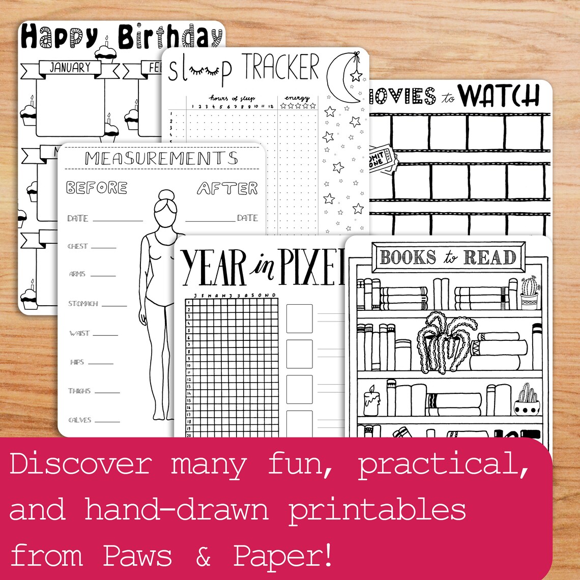 Printable One Word A Day Journal and Planner Insert, Planner Printable ...