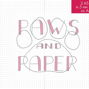 Printable Dot Grid Paper, A5, Half Letter Size, Planner Inserts, Bullet ...