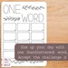 Printable One Word A Day Journal and Planner Insert, Planner Printable ...