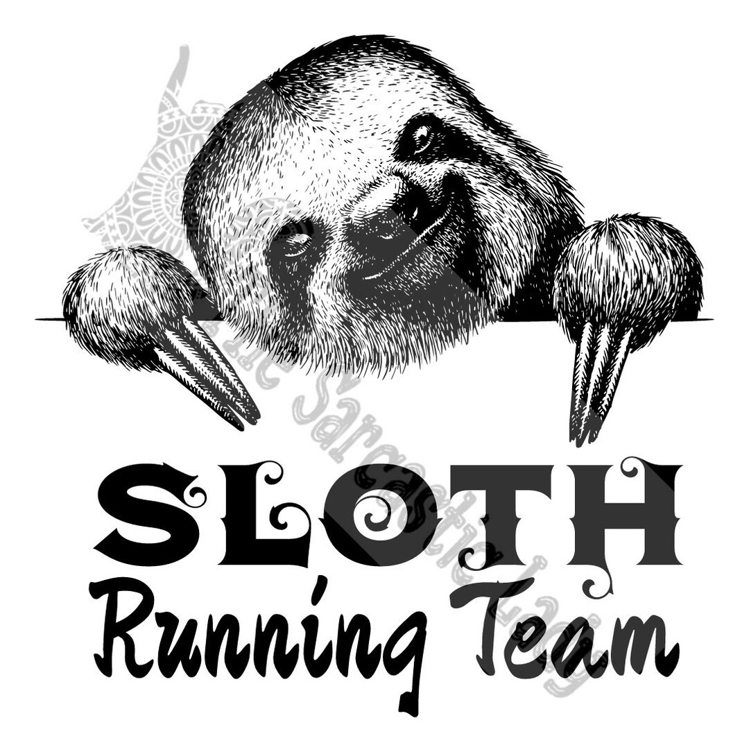 Sloth Running Team SVG ** - Etsy