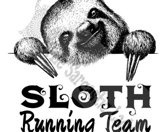 Sloth Running Team - Etsy