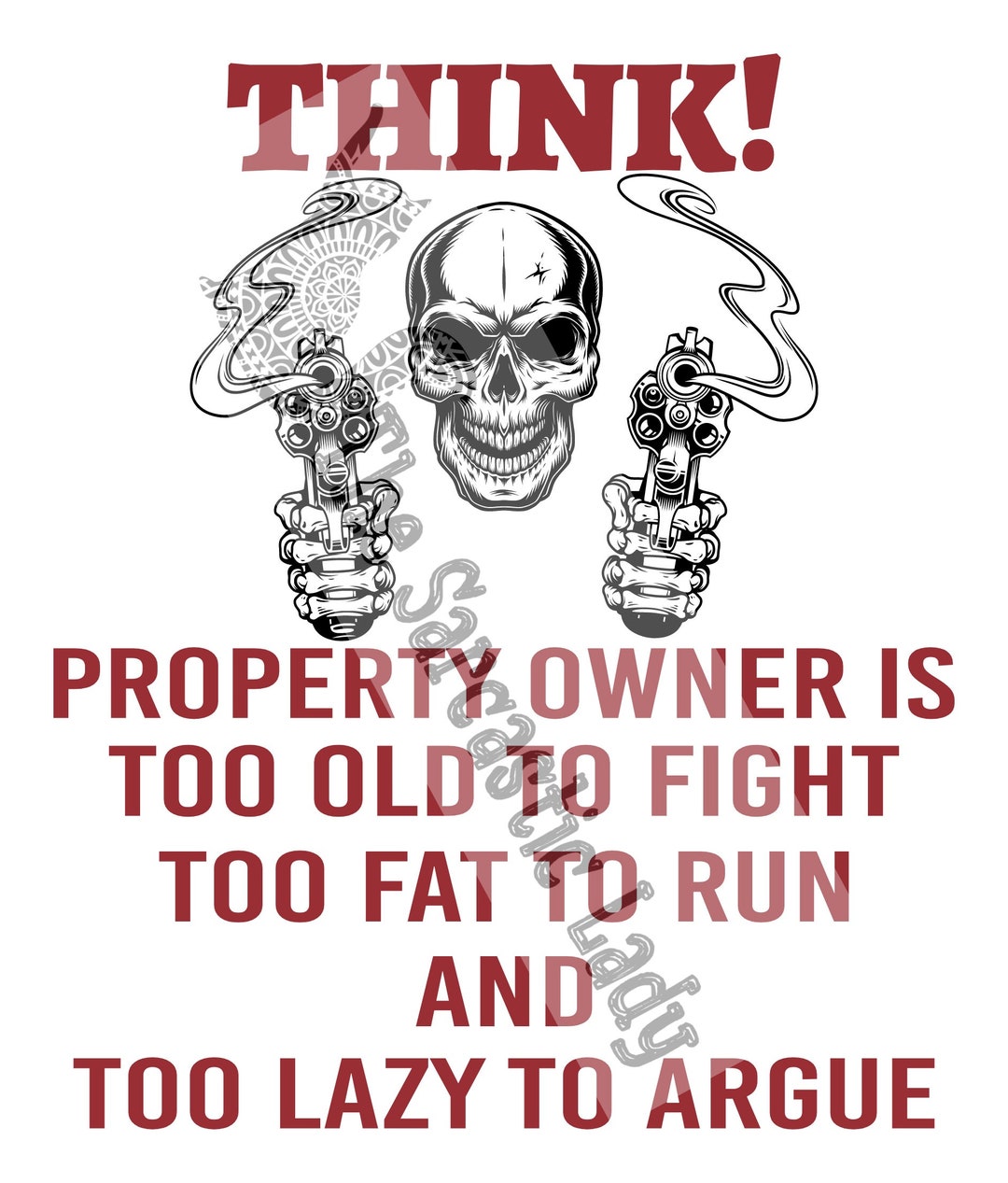 Think! Property Owner Is...svg - Etsy