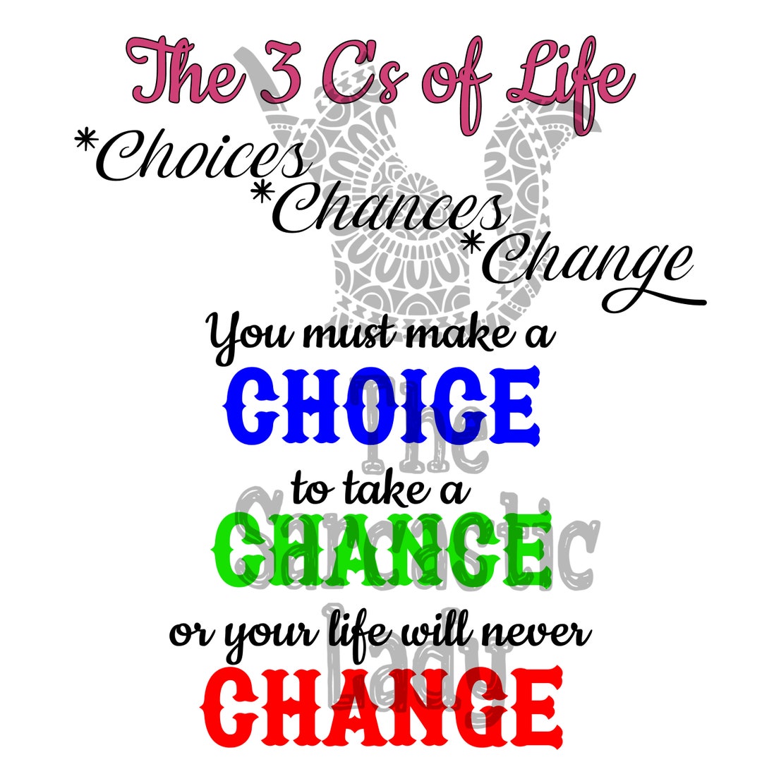 The 3 C's of Life SVG - Etsy