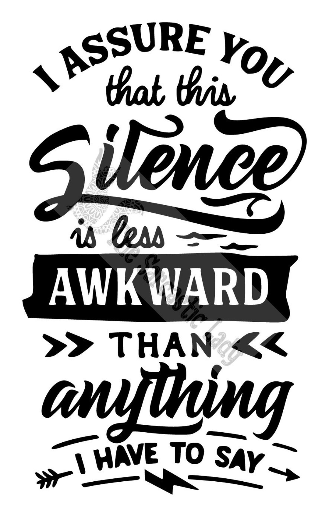 This Silence is Awkward SVG - Etsy