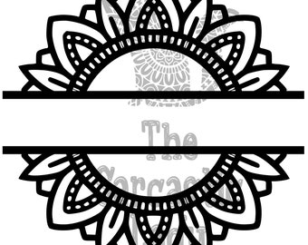 Floral Mandala Monogram Digital File SVG Vector Cut File, Clipart for ...