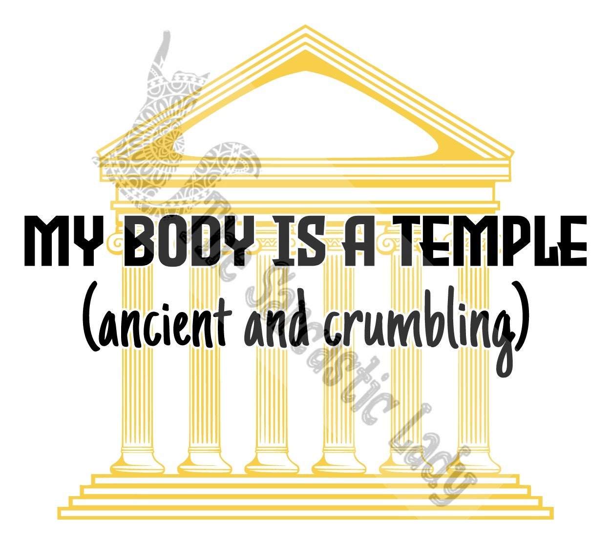 My Body is A Temple, Ancient and Crumbling SVG - Etsy
