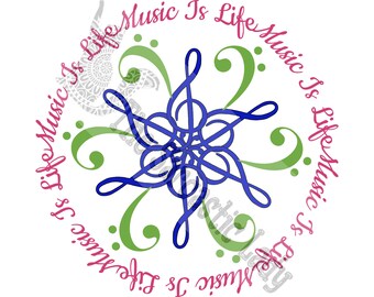 Music Quote SVG Downloads Music is Life Svg Cut File Music - Etsy