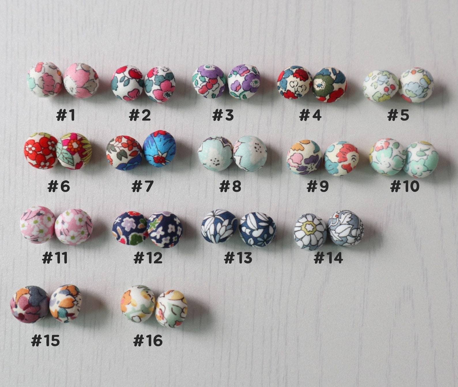 5 Buttons in Pack,liberty Fabric Covered Buttons,liberty Button,liberty ...