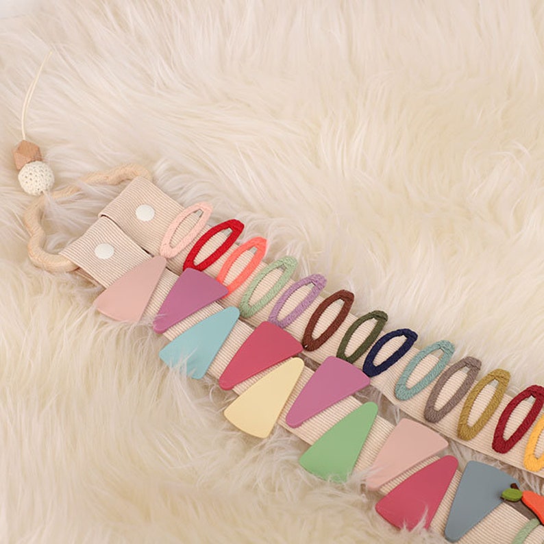 Wood Hair Clip Holder, Hanging Bow Holder, Hair Clip Organizer, Clip ...