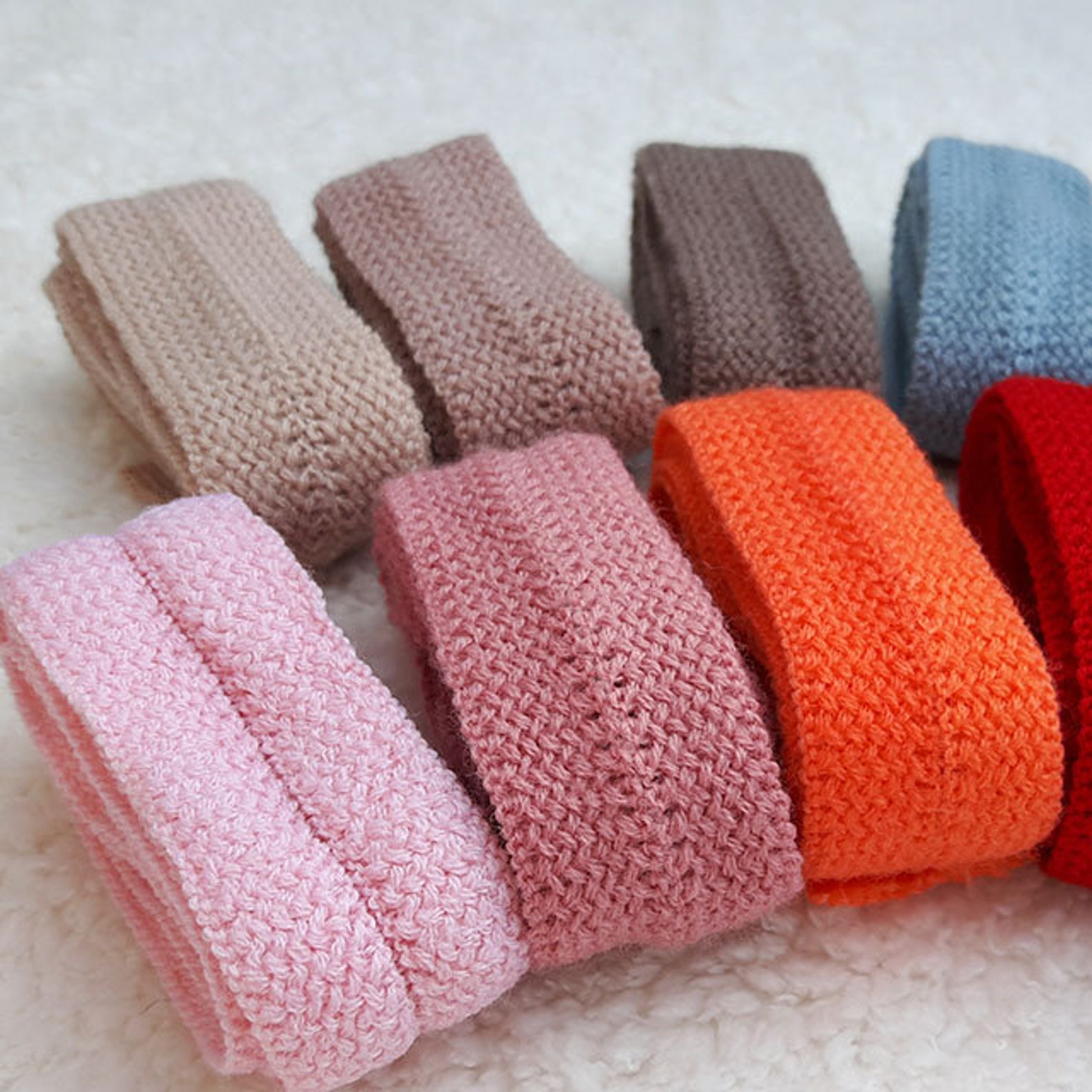 1.2" Wool Ribbon-knitted Ribbon Tape 16color-craftt Supplies-wool ...