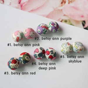 5 Buttons in Pack,liberty Fabric Covered Buttons,liberty Button,liberty ...