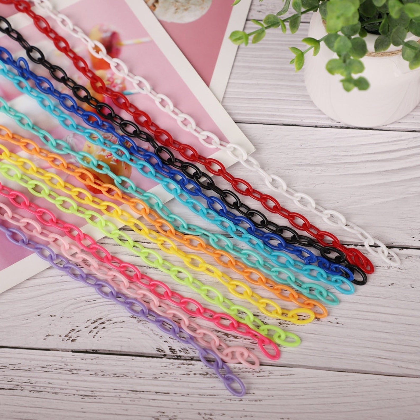 1640cm 813mm Plastic ChainAcrylic Chain for DIY | Etsy