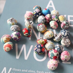 5 Buttons in Pack,liberty Fabric Covered Buttons,liberty Button,liberty ...