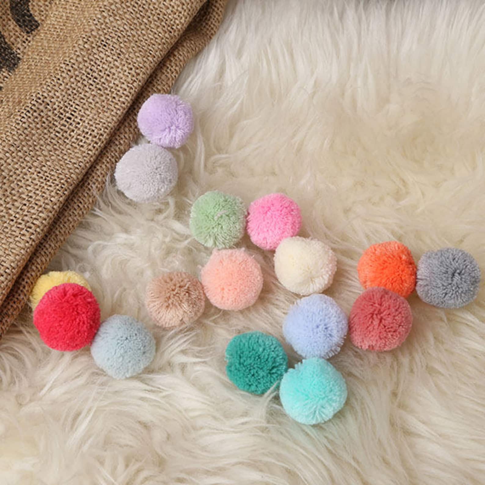 1.23cm Pom Poms in Your Choice of Colors-yarn Pom - Etsy