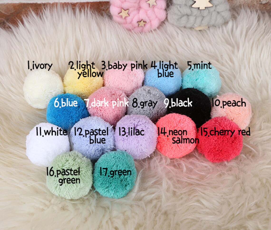 25cm Pom Poms in Your Choice of Colors-yarn Pom - Etsy