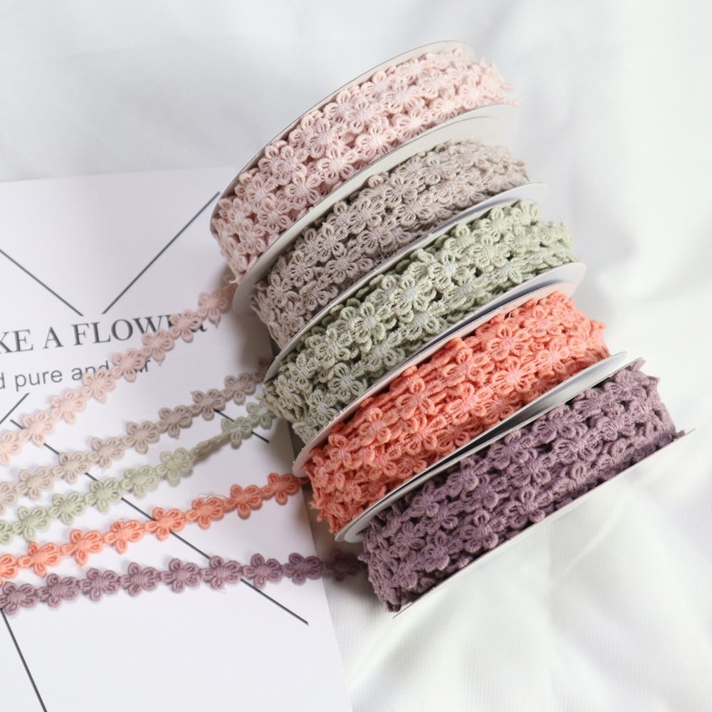 Flower Lace Trimdaisy Floral Cotton Lacesmall Flower Lace | Etsy