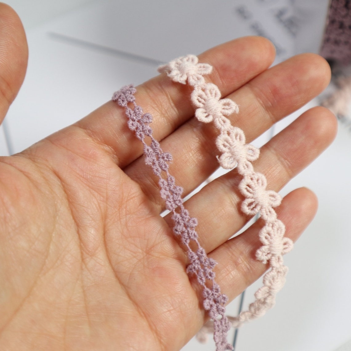 Flower Lace Trimdaisy Floral Cotton Lacesmall Flower Lace | Etsy