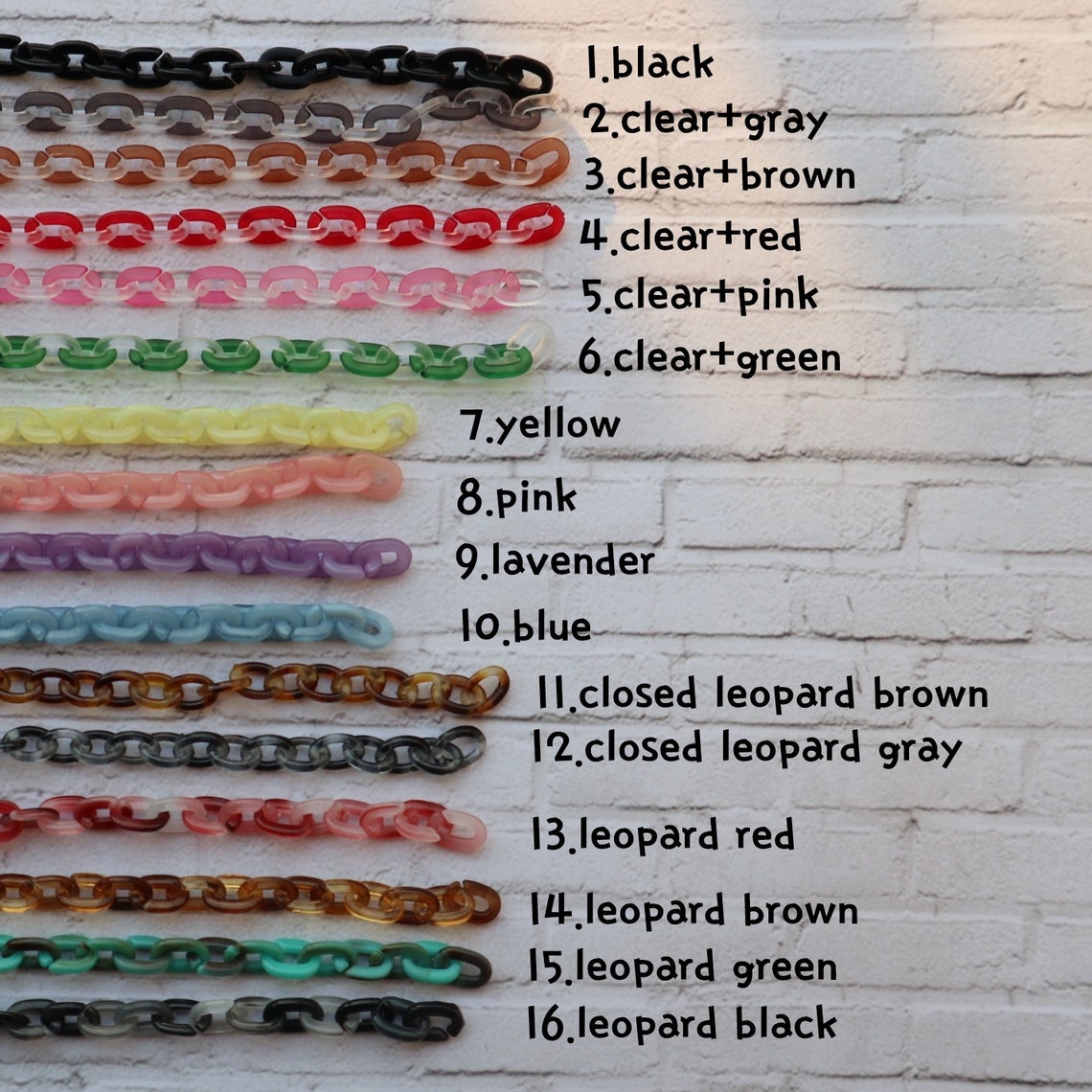 2360cm Acrylic Chainleopard Acrylic Mini Chain for - Etsy