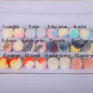 2cm Mix Colors Pompoms in Your Choice of Colors-candy Ball Pompom-yarn ...