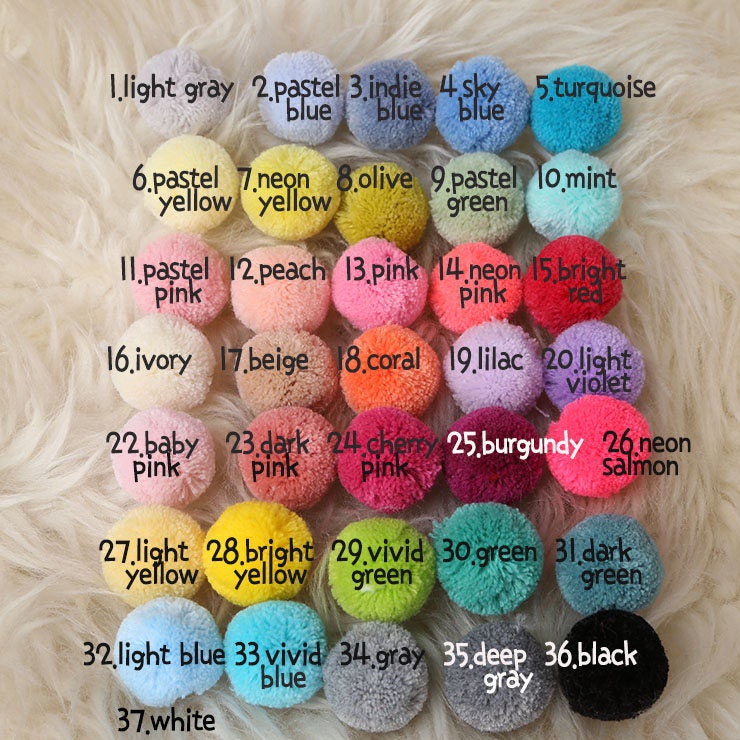 20pcs 2.5cm Pom Poms in Your Choice of Colors-yarn Pom | Etsy