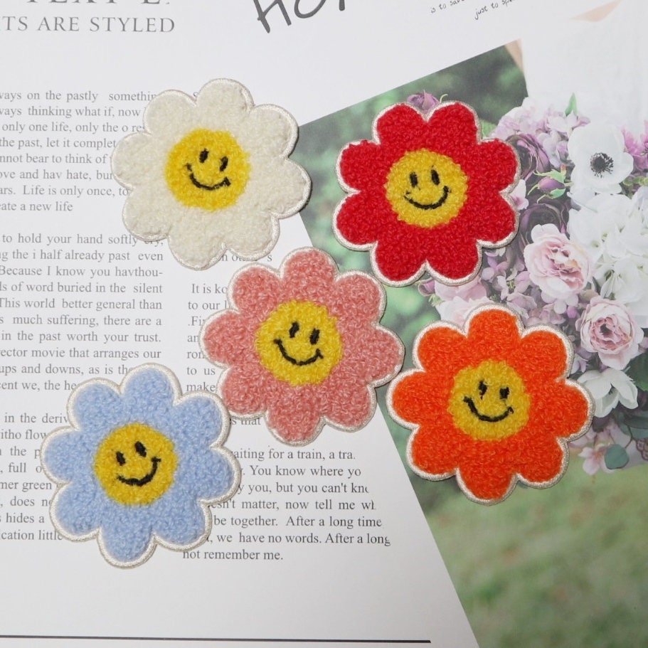 High Quality Korean Flower Face Iron on Patch 2.3 | Etsy