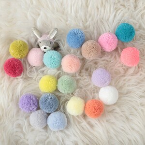 20pcs 2.5cm Pom Poms in Your Choice of Colors-yarn Pom - Etsy
