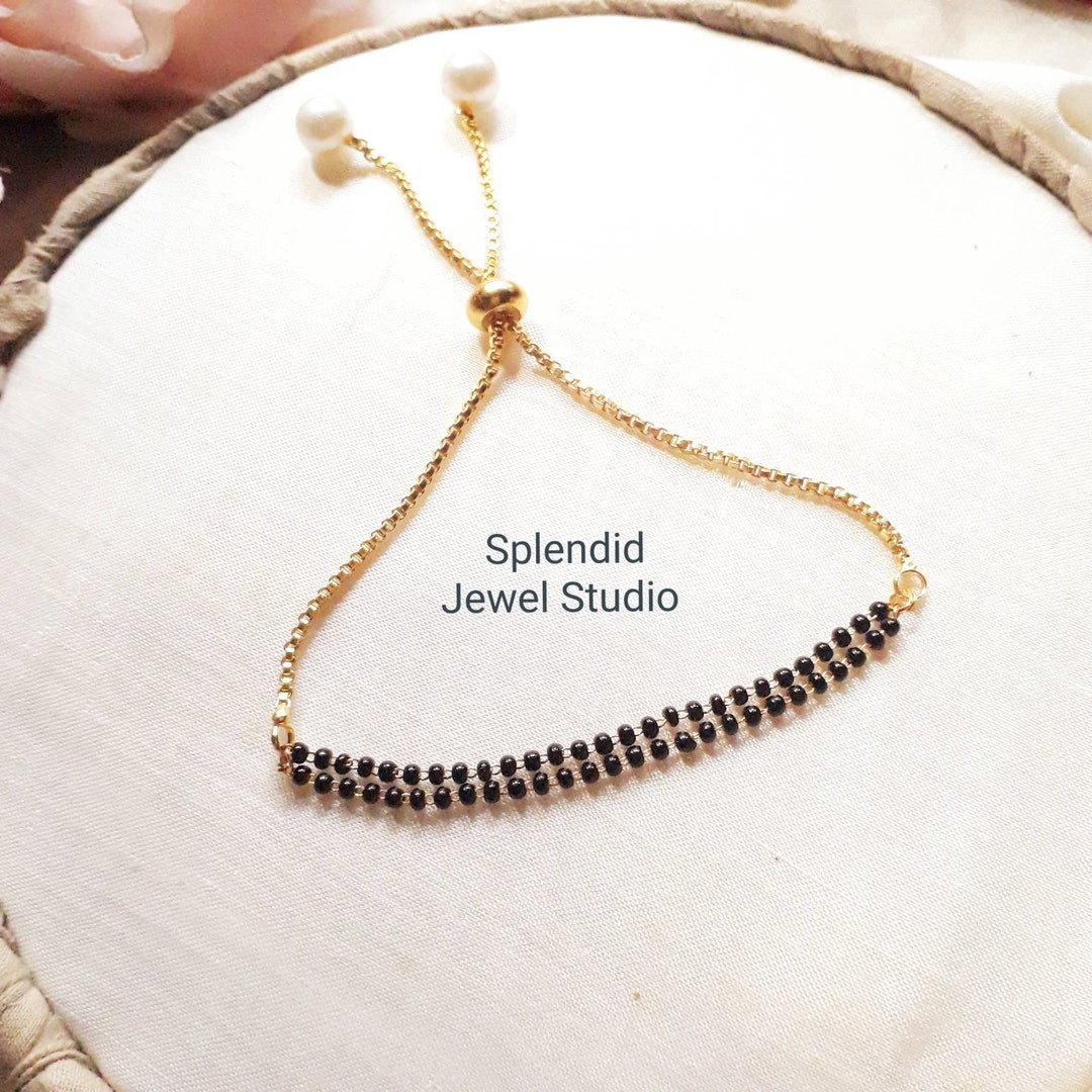 Elegant Mangalsutra Bracelet, Indian Work Wear Jewelry, Mangalsutra ...