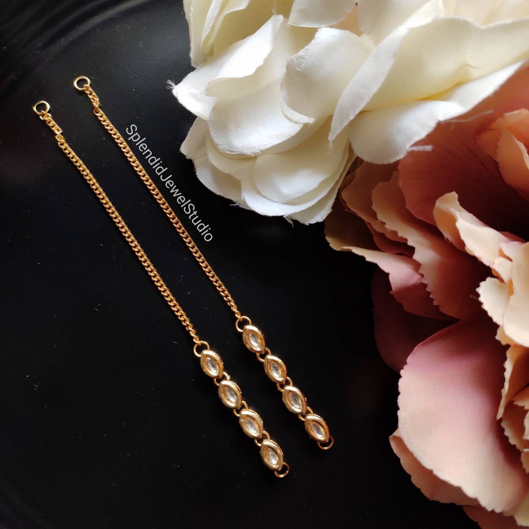 Kaan Chain - Kundan Kaan Chain, Ear Supporters for Kundan Earrings ...