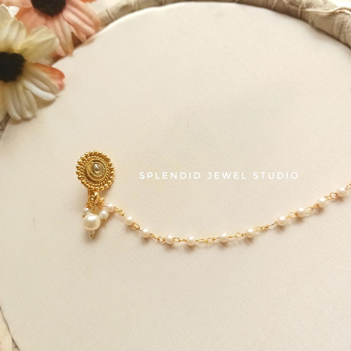 Elegant Marathi Nath, Clip on Indian Nose Pin, Golden Nose Ring ...