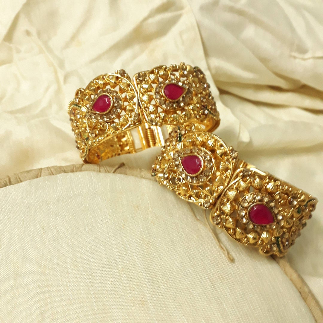 Indian Bangles Indian Chudi Kundan Bangle Artificial - Etsy