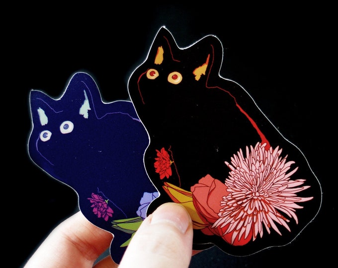Oh No Cat Meme Sticker Set - Very Surprised Scared Nervous Black Cat ...