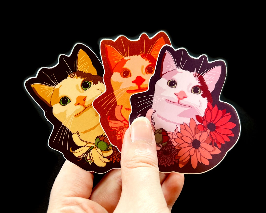 Polite Cat Meme Sticker Set Lustiger süßer Kundenservice - Etsy.de