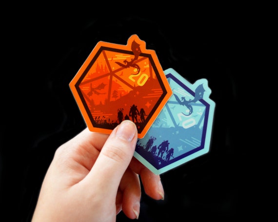 ONWARD Sticker Set D20 Dungeons and Dragons D&D DandD DnD - Etsy España