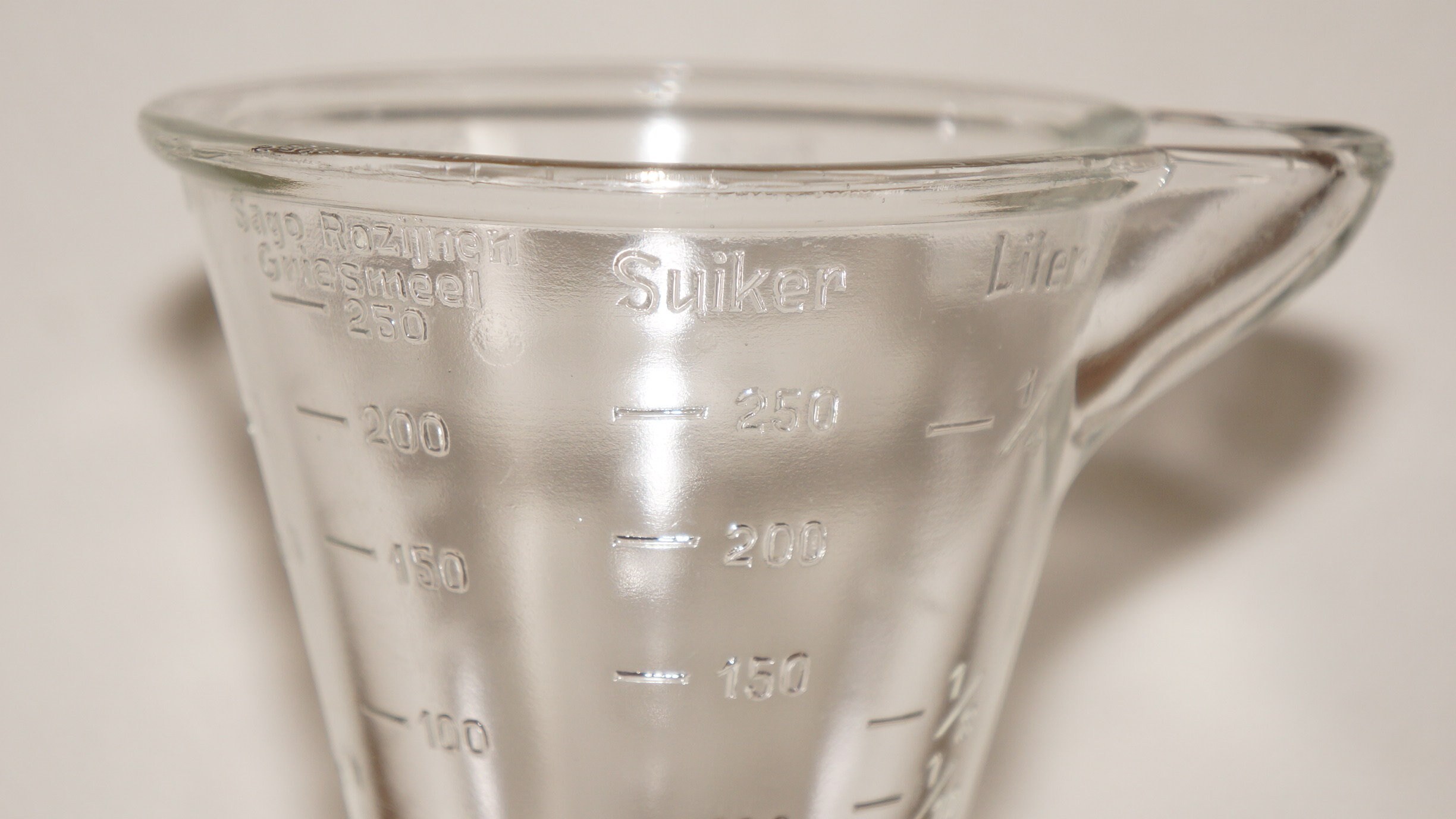 Antique Measuring Mug,press Glass,measuring Scale,antique Measuring Cup ...