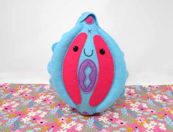 Blue Vulva Plushy Custom Hand Sewn Made To Order Yoni Etsy