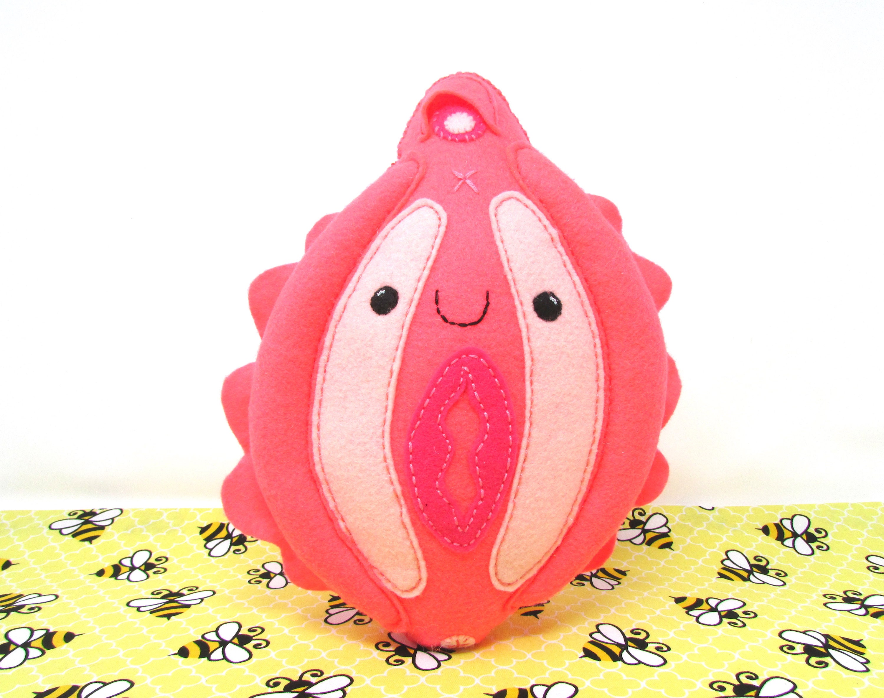 Pink Vulva Plushy Custom Hand Sewn Made To Order Yoni Etsy