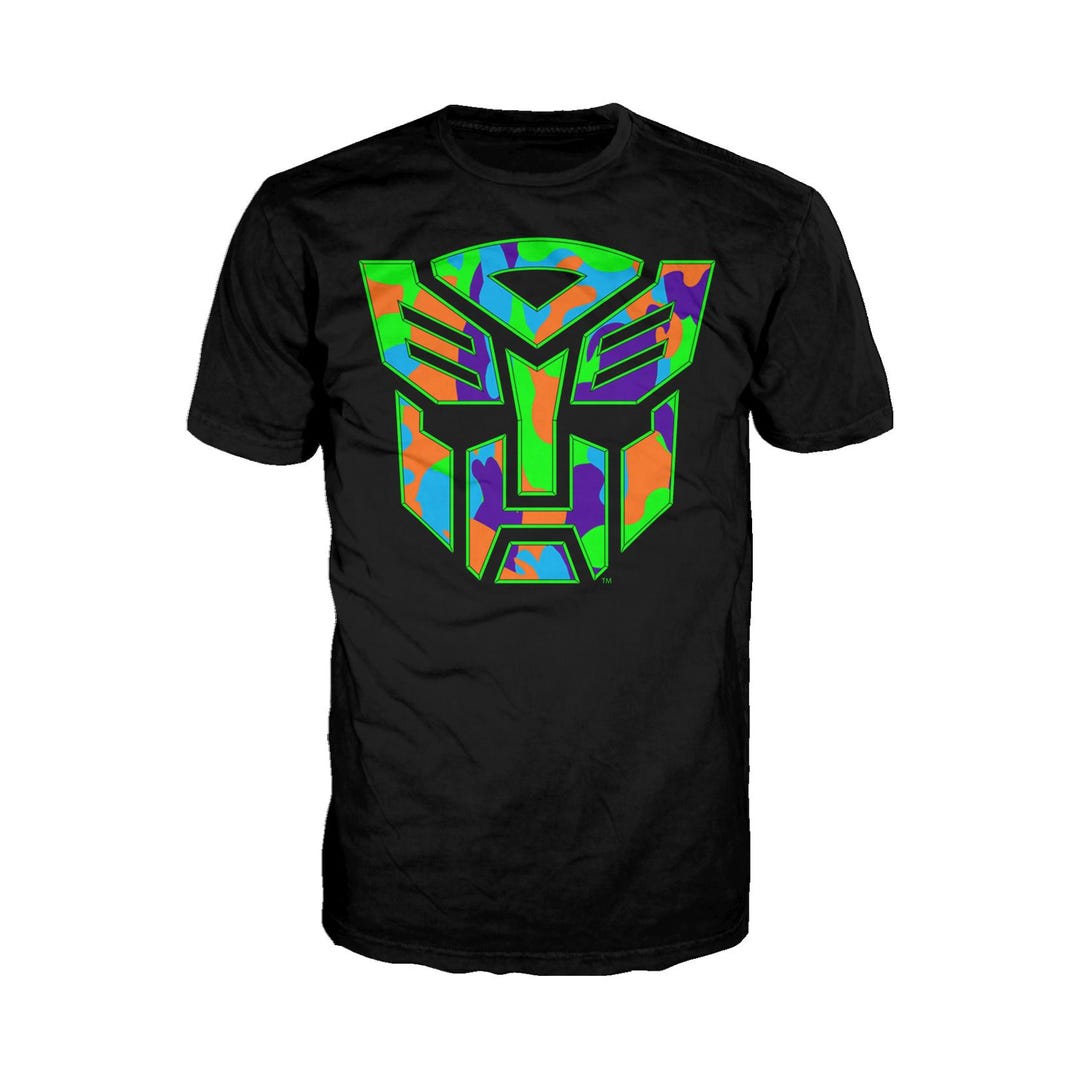 Transformers Autobots Neon Camo Official Men's T-shirt Optimus Prime ...