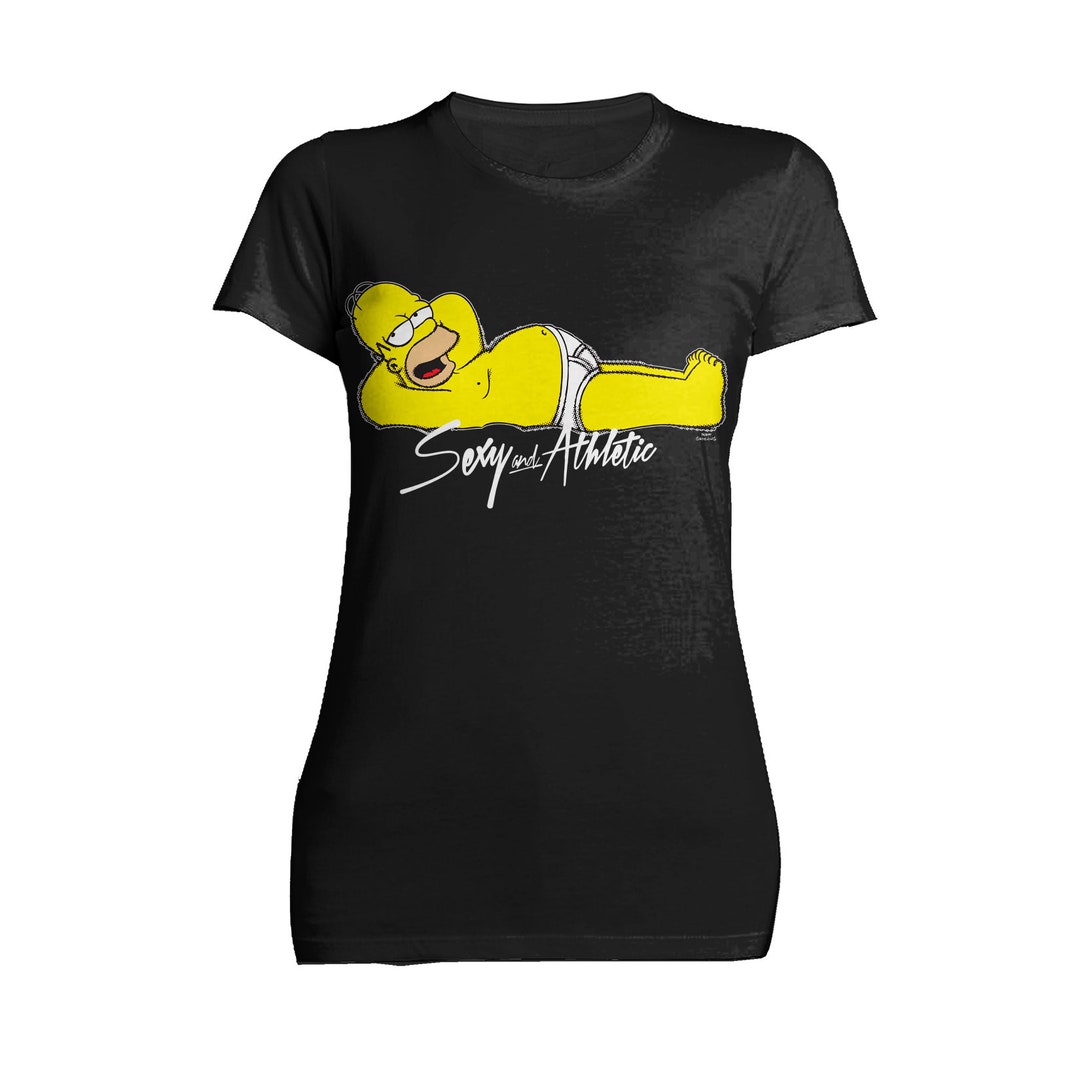 The Simpsons Homer Sexy Official Women's SKINNY FIT T-shirt black ...