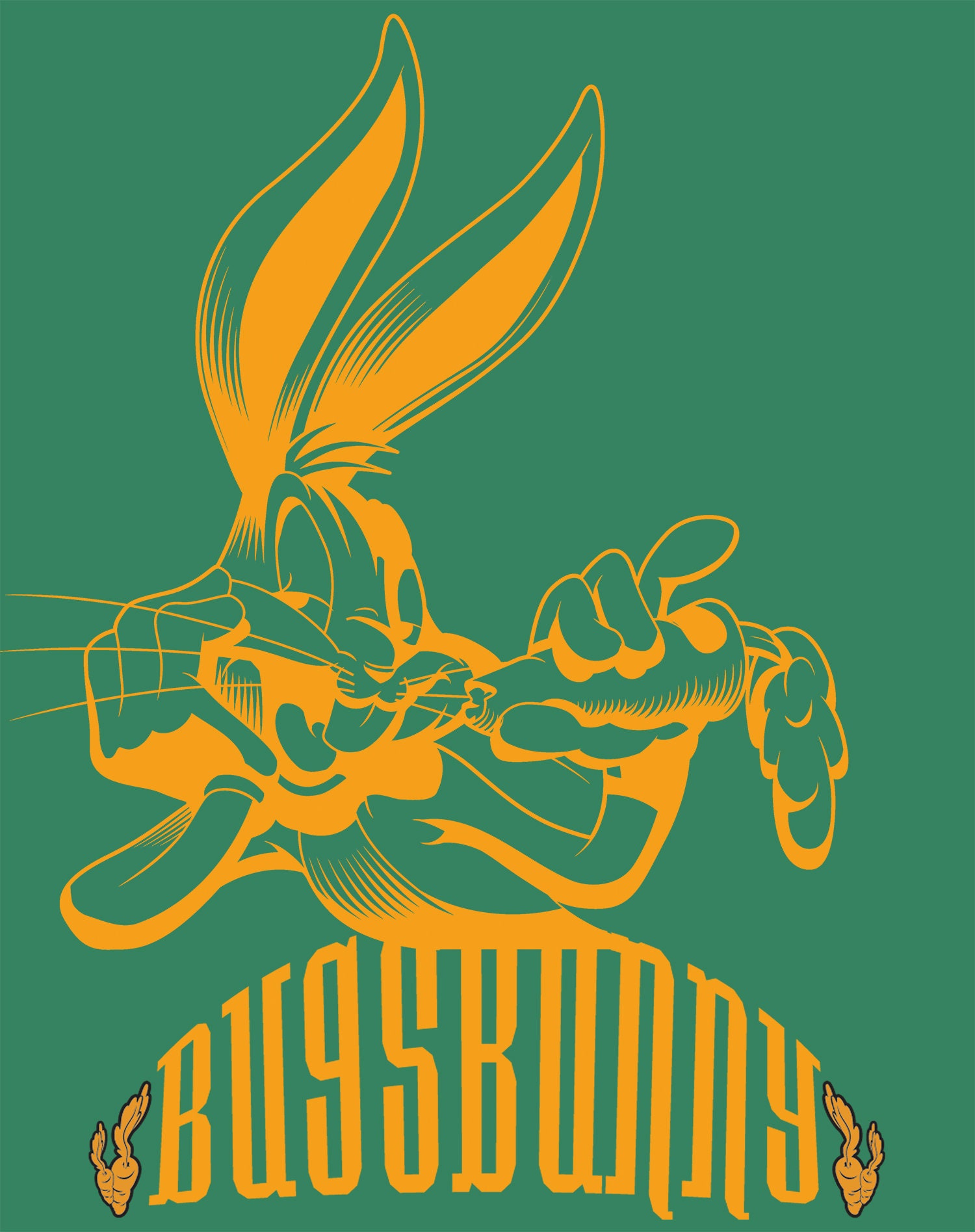 Looney Tunes Bugs Bunny Logo Carrot Smile Official Men's - Etsy