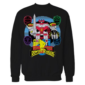 Power Rangers Logo Four Heads Megazord Official Sweatshirt black ...