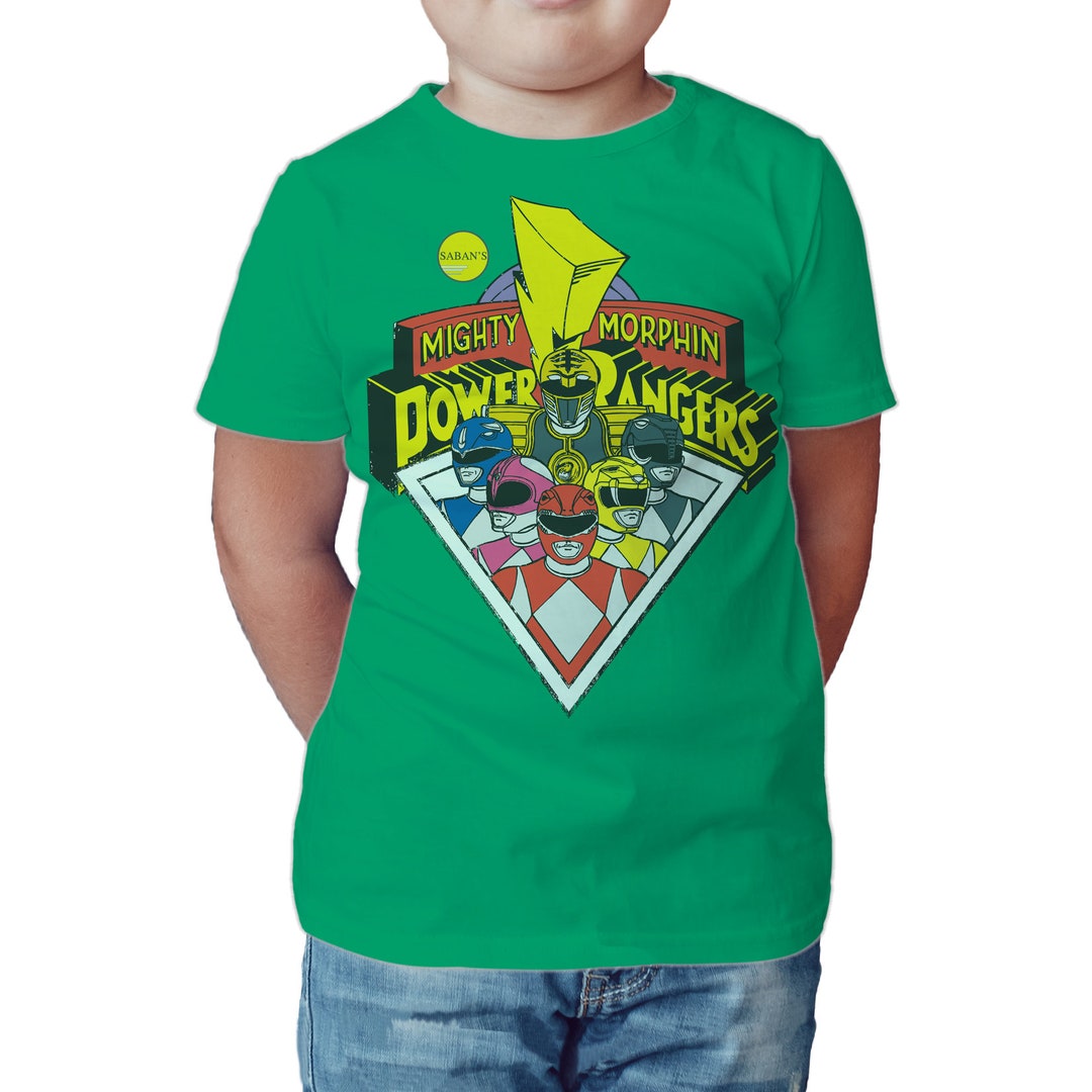 Power Rangers Logo Group Official Kids T-shirt green / Red / Sports ...
