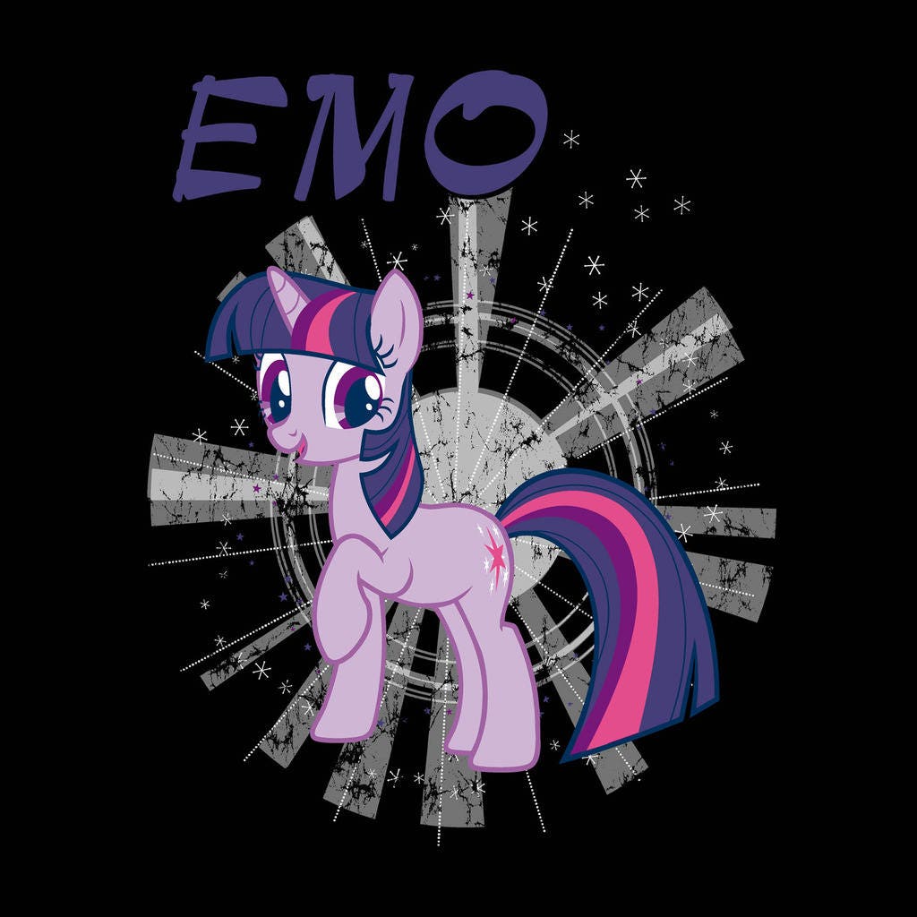 My Little Pony Emo Official Men's black Unisex MLP - Etsy Singapore