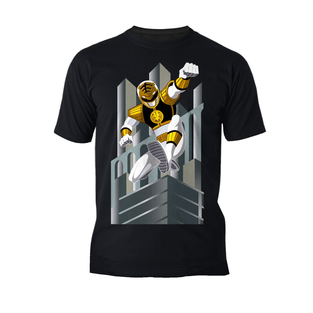 Power Rangers White Ranger Deco Official Men's T-shirt black / Blue ...