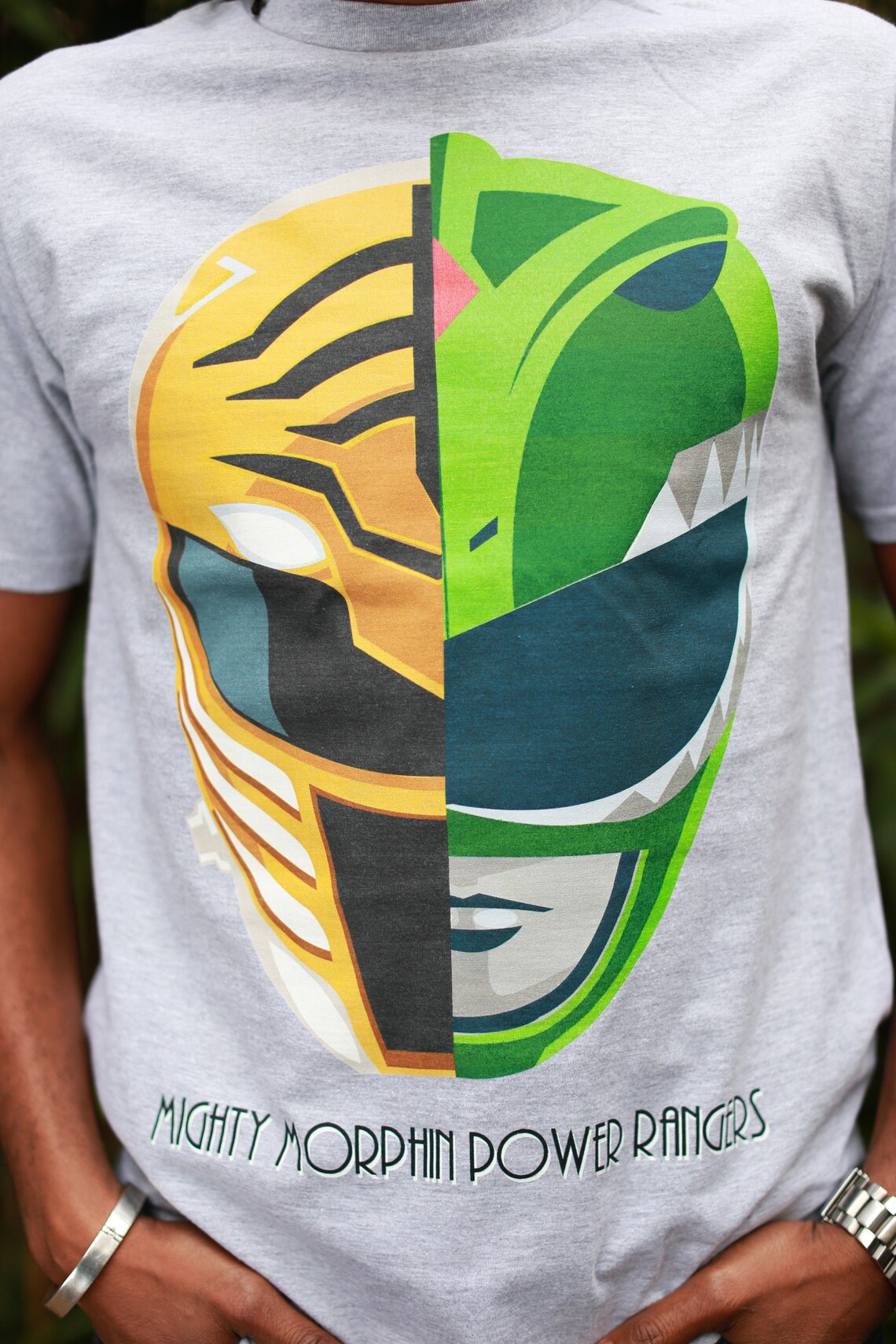 Power Rangers White-green Ranger Face off Official Men's | Etsy