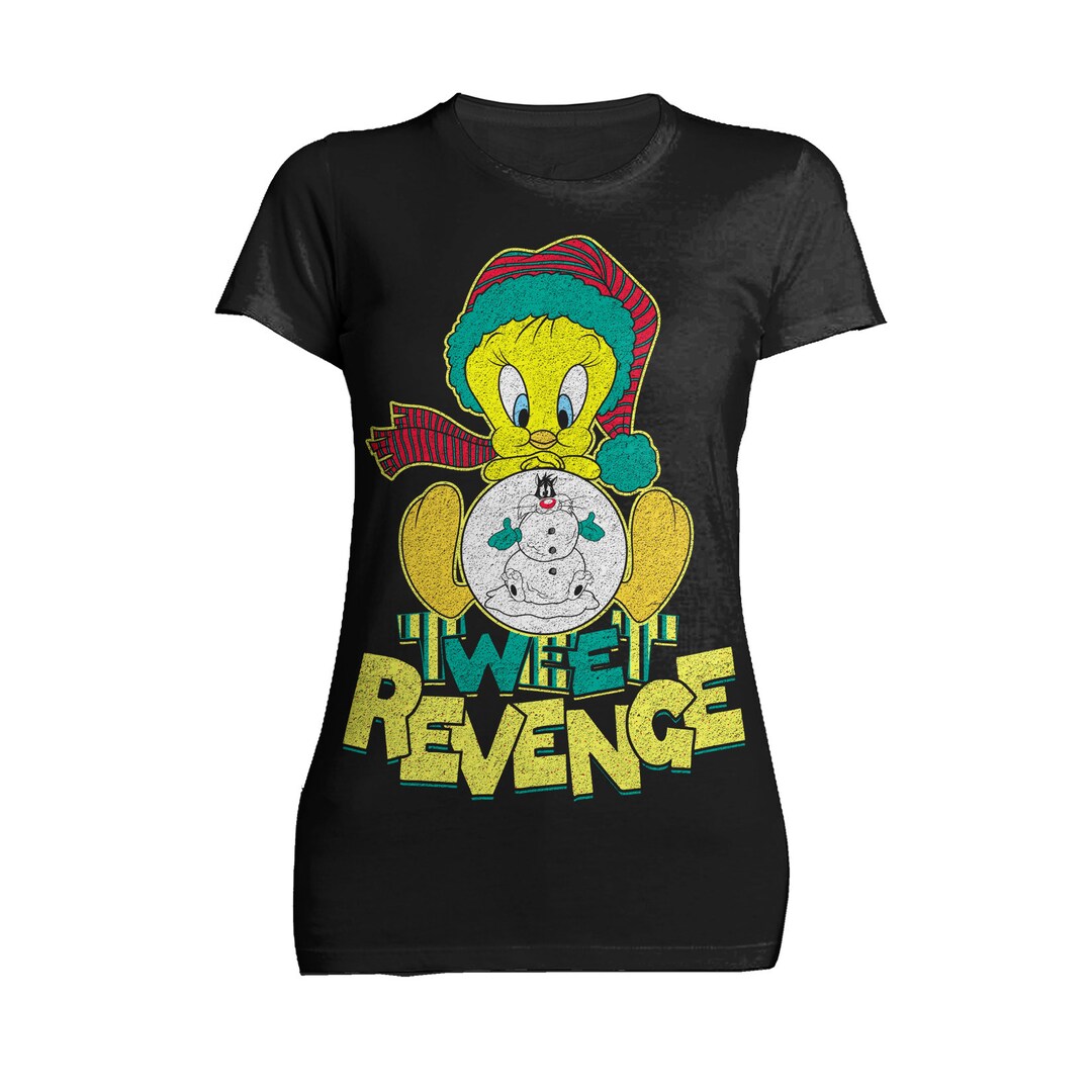 Looney Tunes Tweety Pie Xmas Revenge Official Women's SKINNY FIT T ...