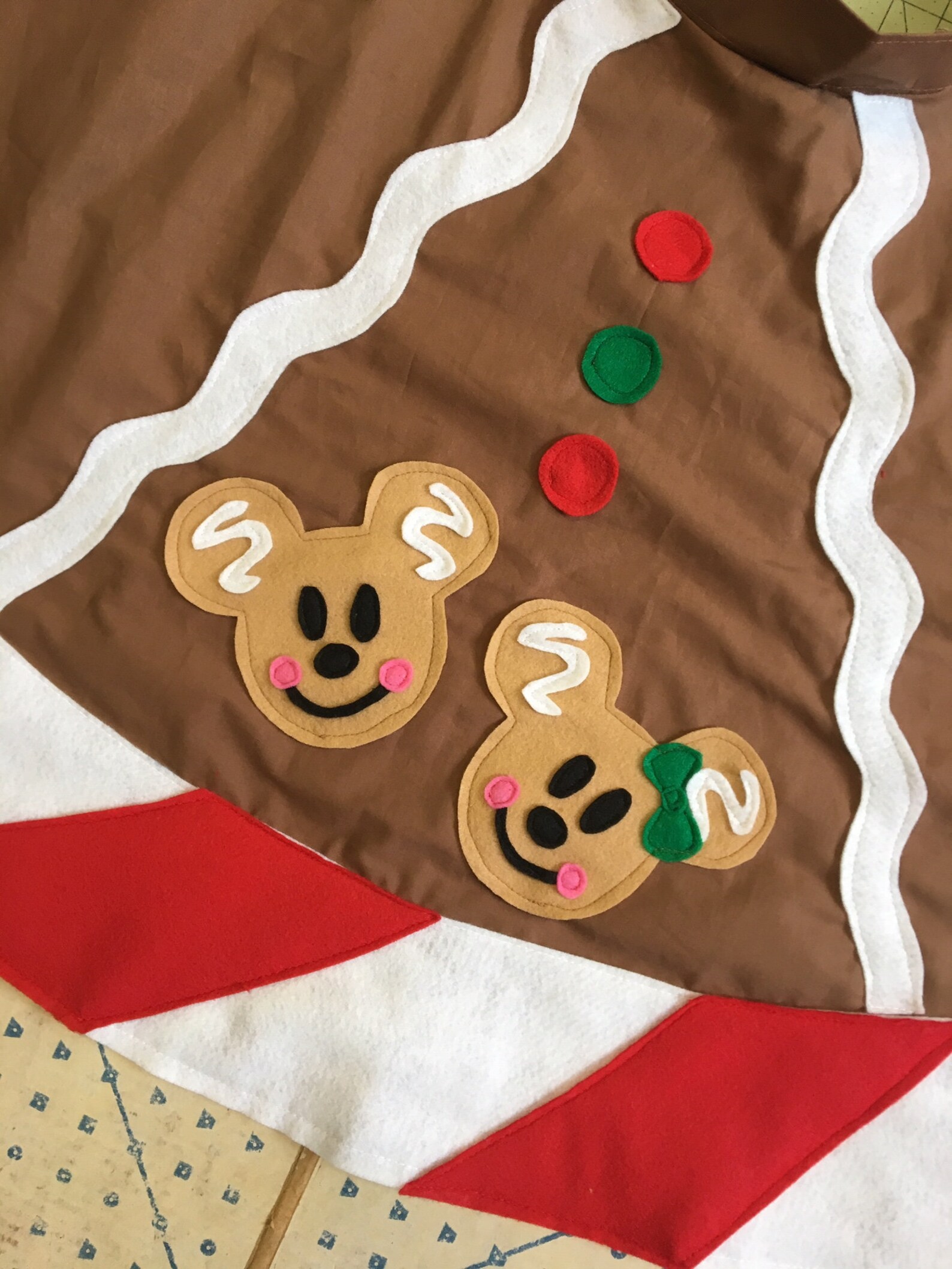 Gingerbread Pals Circle Skirt/disney Christmas/gingerbread - Etsy