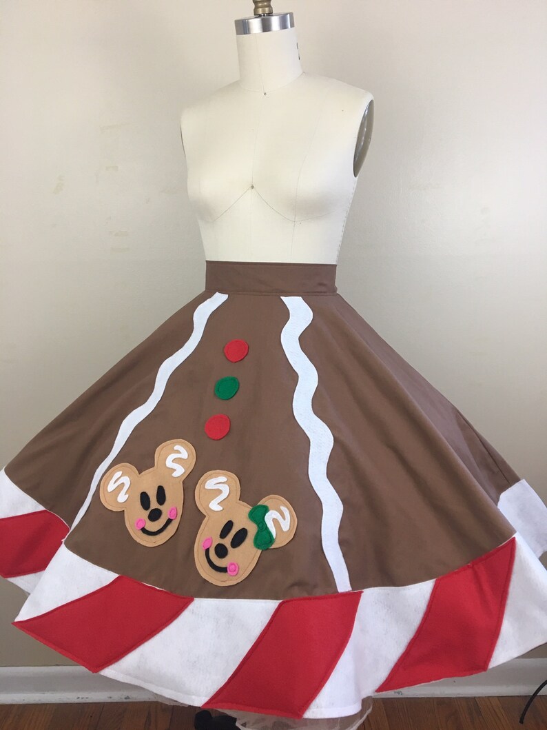 Gingerbread Pals Circle Skirt/disney Christmas/gingerbread Skirt ...