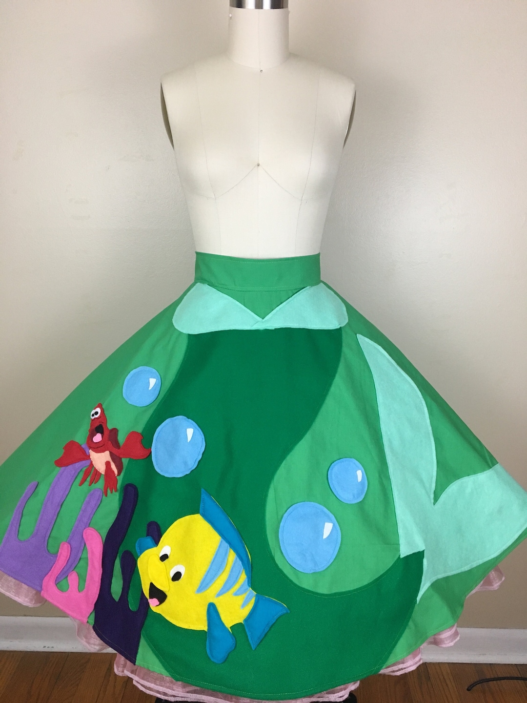 Life is the Bubbles Circle Skirt/full Circle Skirt/zipper Back/poodle ...